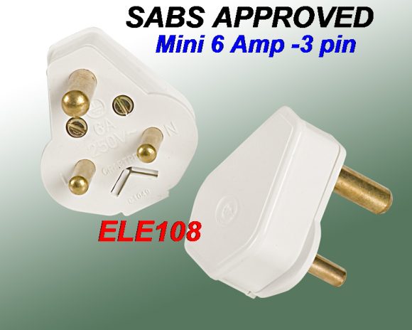 Mini Plug Top 6 Amp -3 Pin